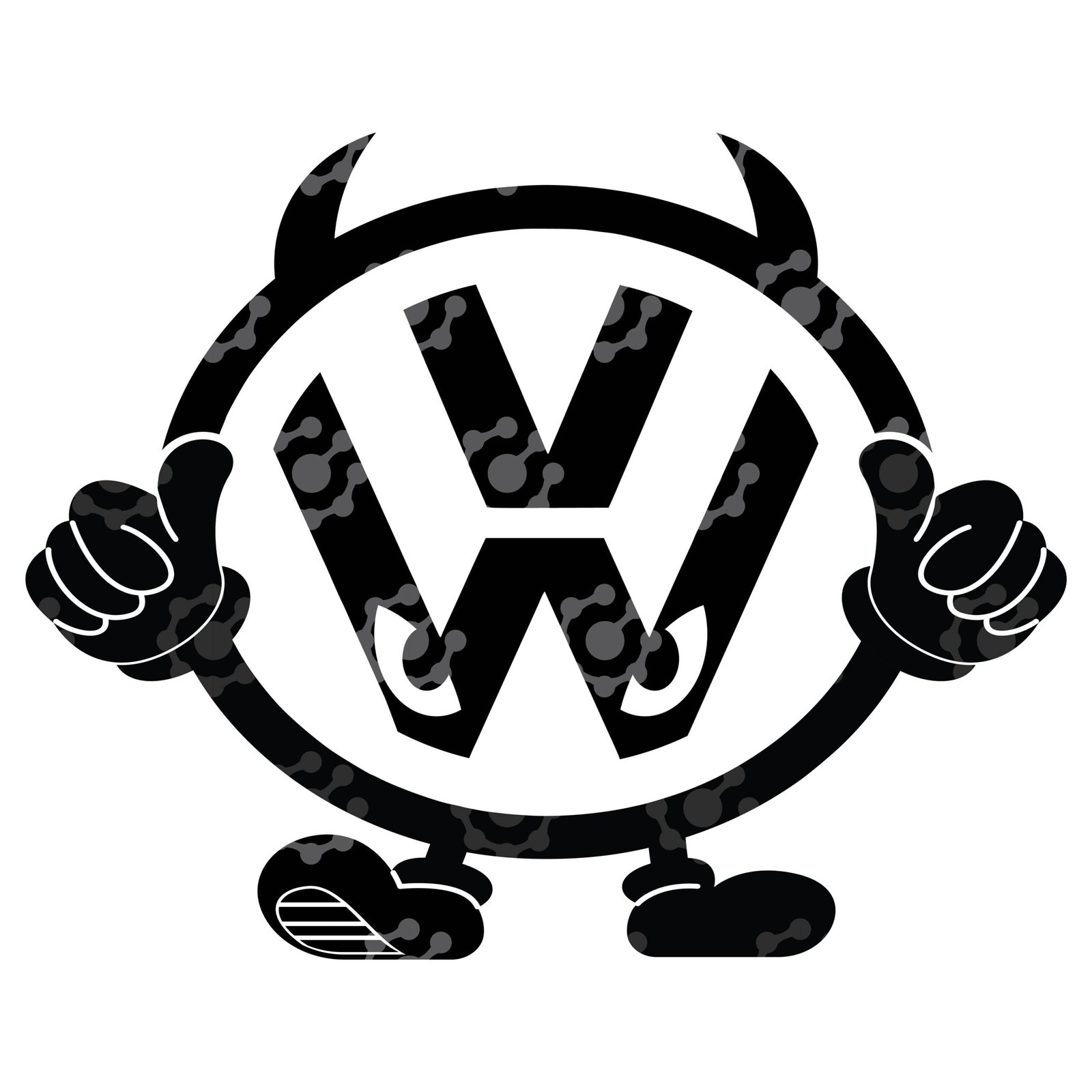 Funny Devil Vw Volkswagen Design - Calligraphy4u